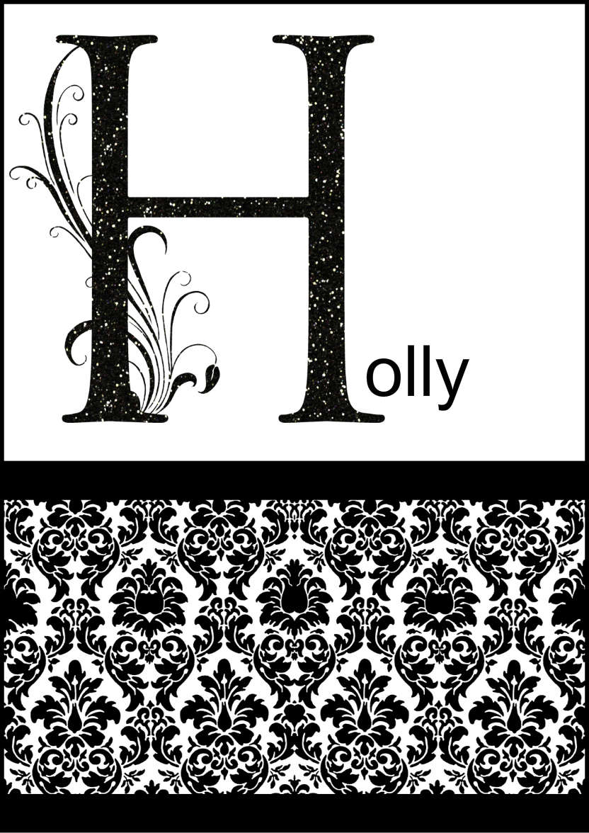 Damask Monogram Letter H Card in Card Creator Gallery