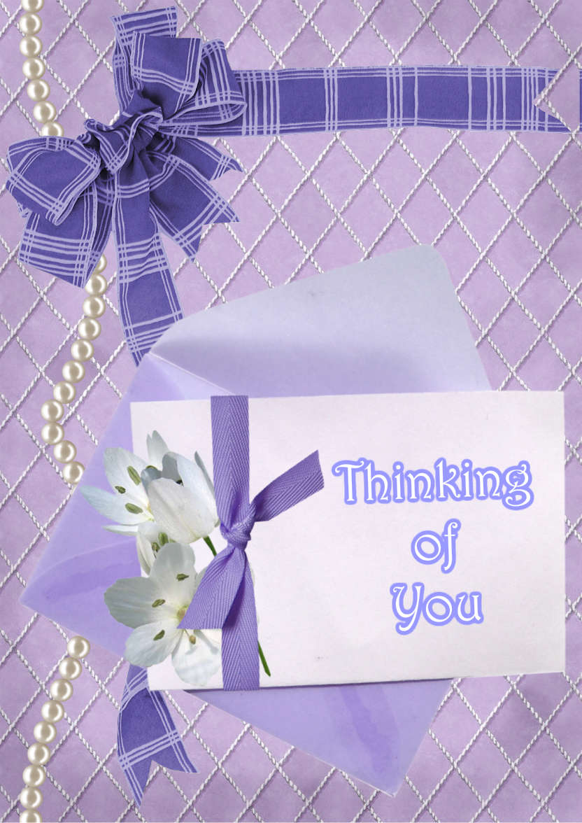 Lavendar Envelope Flower Card in Card Creator Gallery