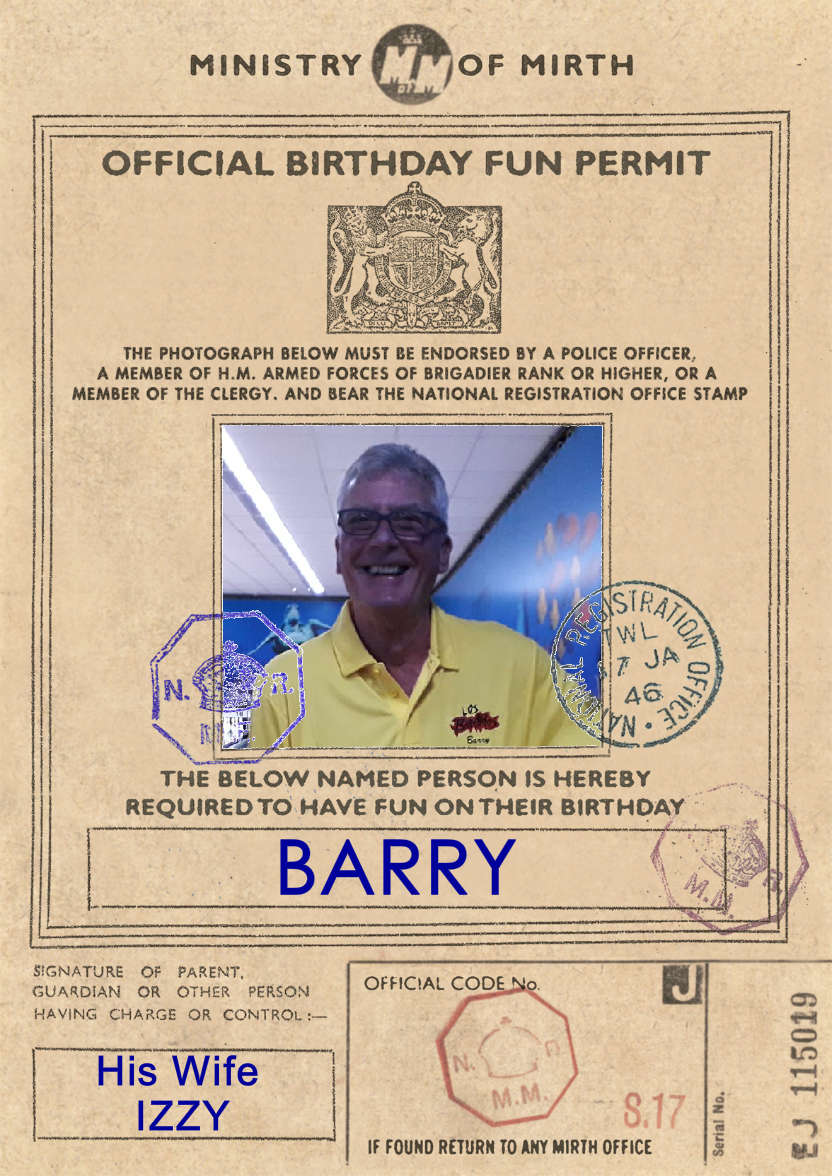 Birthday Fun Permit in Card Creator Gallery