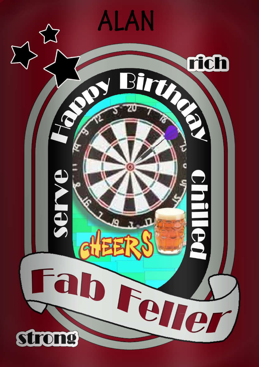 Fab Feller Beer Can Birthday Photo Upload Card in Card Creator Gallery