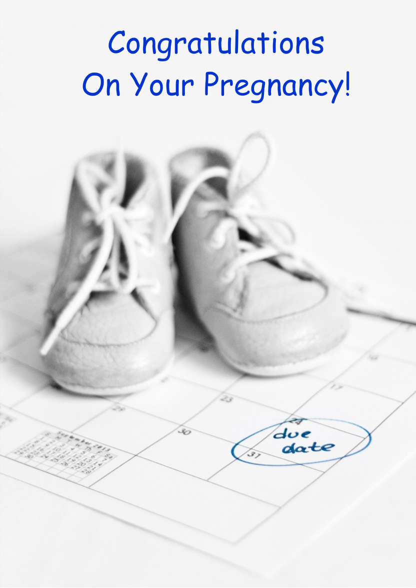Due Date Pregnancy Card in Card Creator Gallery