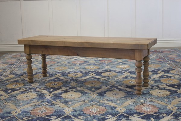 Annli Turned Leg Cottage Dining Bench in Harvest Wheat Finish. – James ...