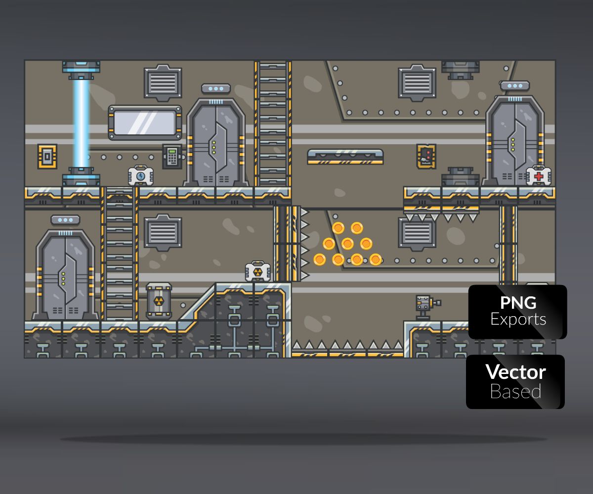 Spaceship Platform Level Art | CartoonSmart.com