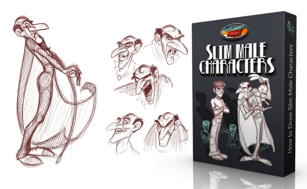 How to Draw Slim Male Characters | CartoonSmart.com