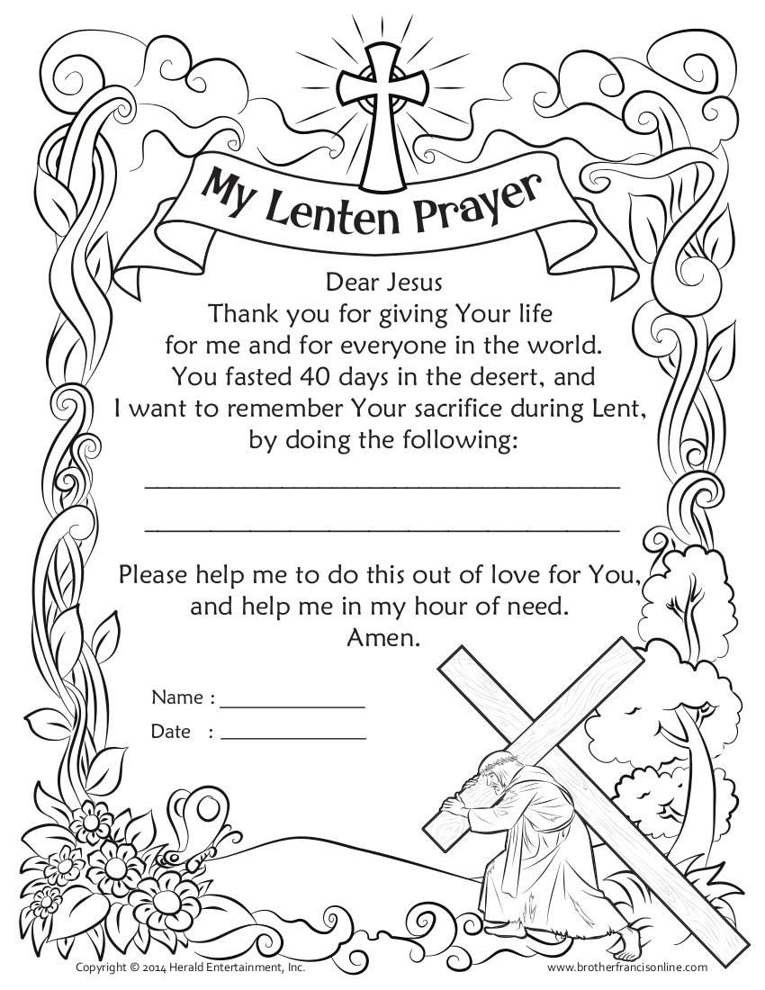 My Lenten Prayer - CatholicBrain.com