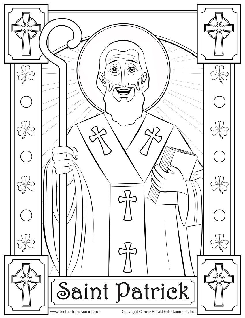 catholic coloring pages st patrick