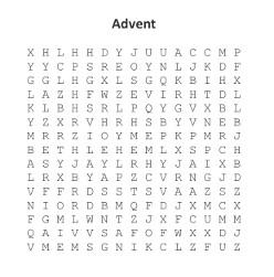 Advent Word Search - 1 - CatholicBrain.com