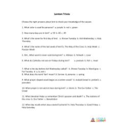 Printables: Lent - CatholicBrain.com