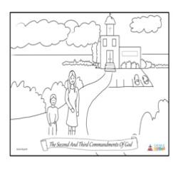 catholic commandment coloring pages