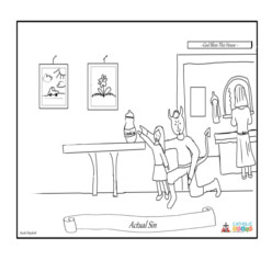 Actual Sin - Coloring Page - CatholicBrain.com