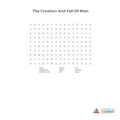 The Creation and the Fall of Man - Word Search - CatholicBrain.com