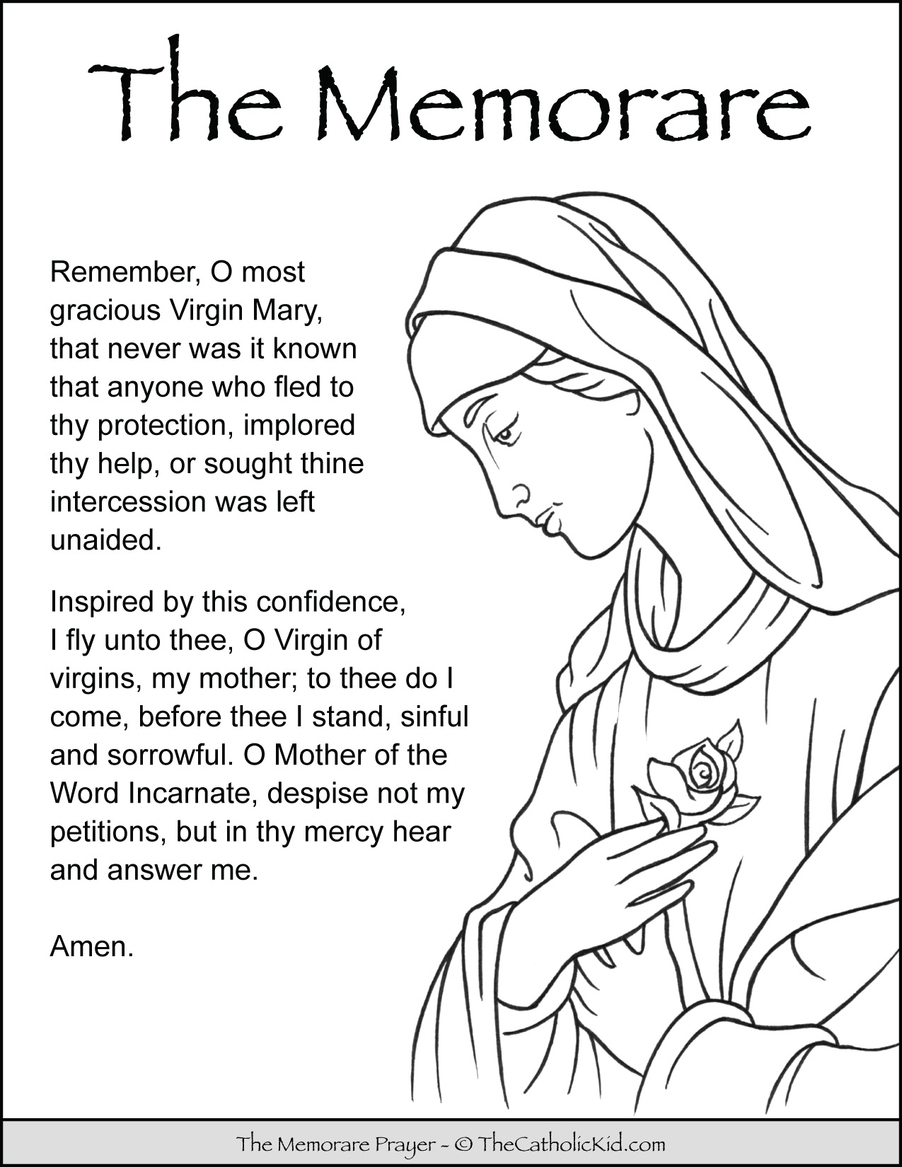 The Memorare - CatholicBrain.com