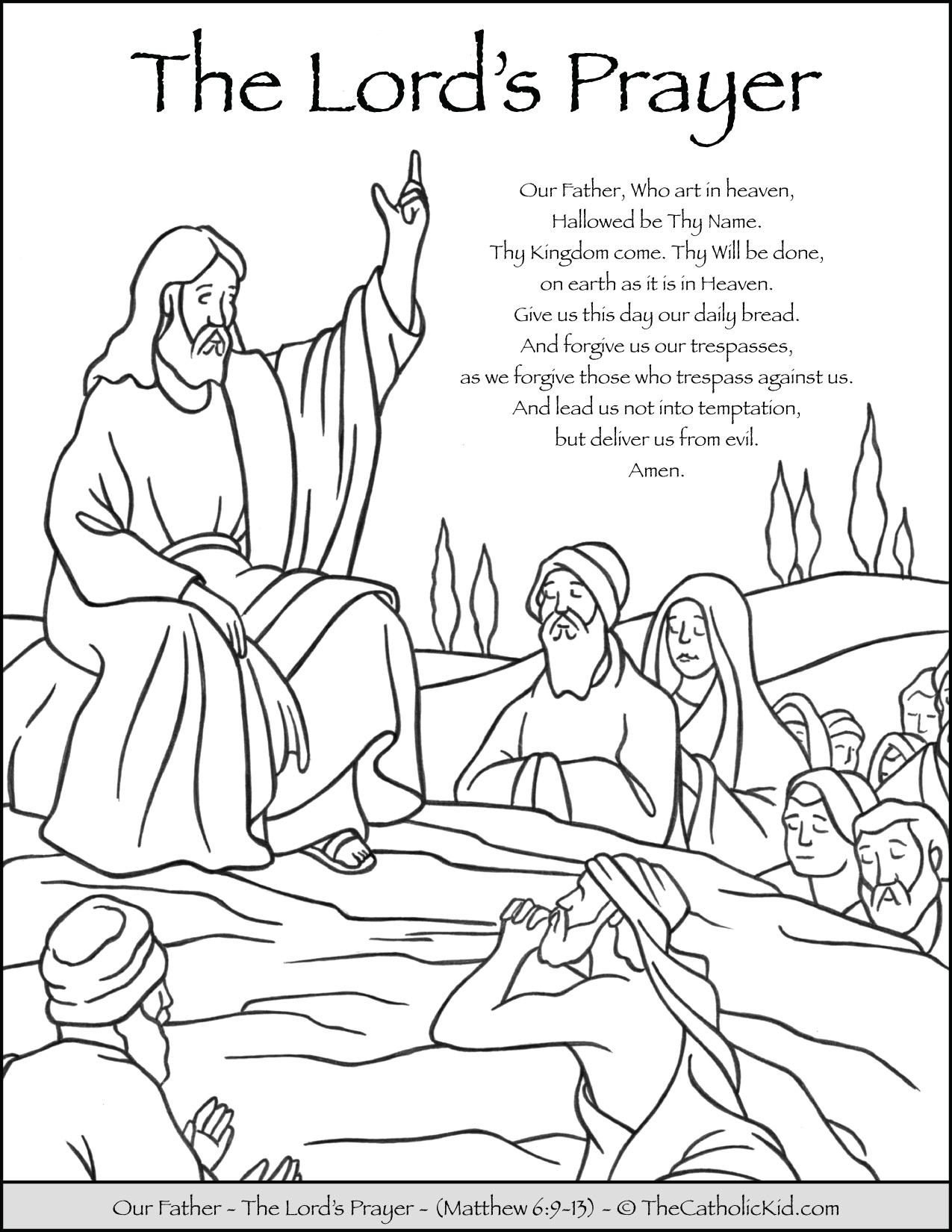 cam brady the lords prayer coloring pages
