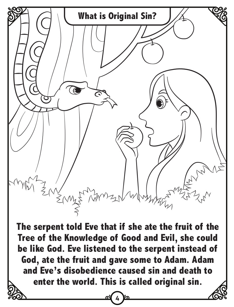 coloring pages adam and eve sin coloring