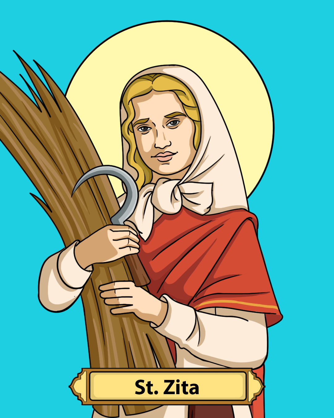 Saint Zita, Feast Day April 27 - CatholicBrain.com