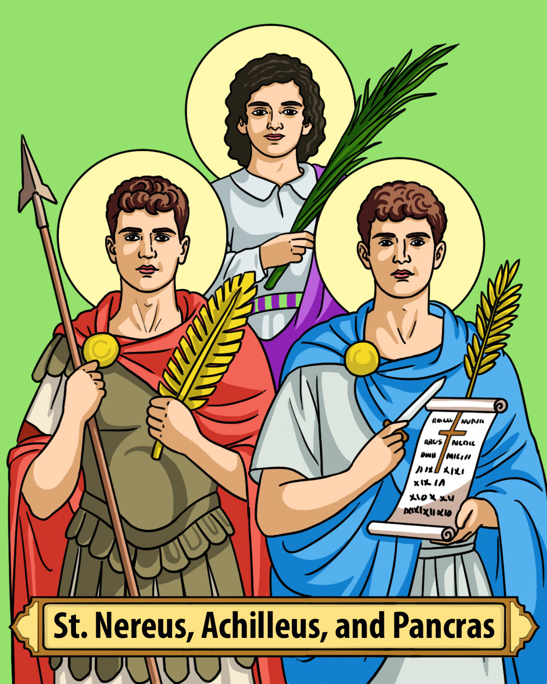 Saints Nereus, Achilleus, and Pancras, Feast Day May 12 - CatholicBrain.com