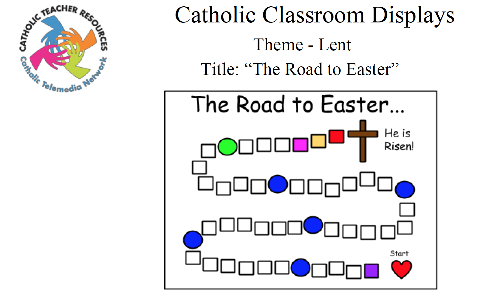 Displays: Lent - The Road To Easter - Catholic Teacher Resources