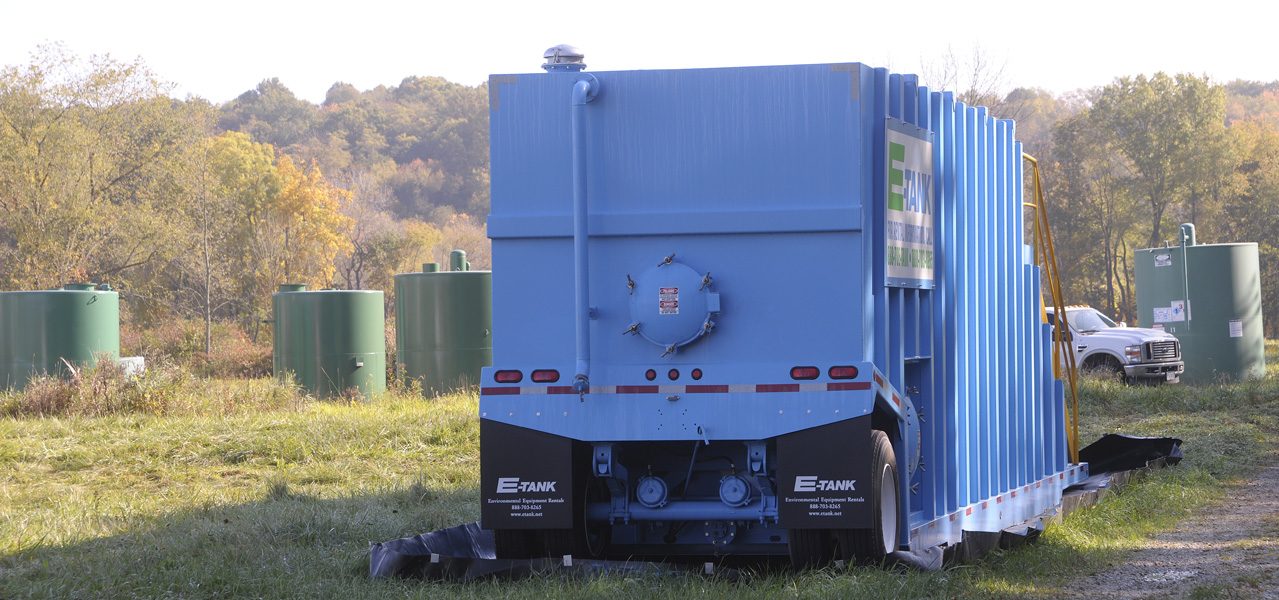 Mobile Frac Tanks for Pipeline Maintenance | E-Tank
