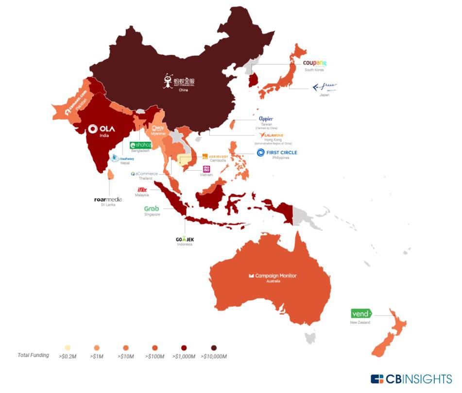 Startup Continent: The Most Well-Funded Tech Startups In Asia And The ...