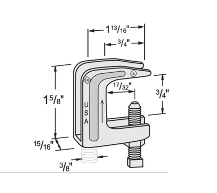 Superstrut 38 In Strut Beam Clamp Silverz50210 The Home Depot