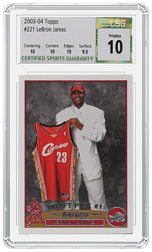 2003-04 Topps LeBron James Draft Pick Certified Pristine by CSG | CGC