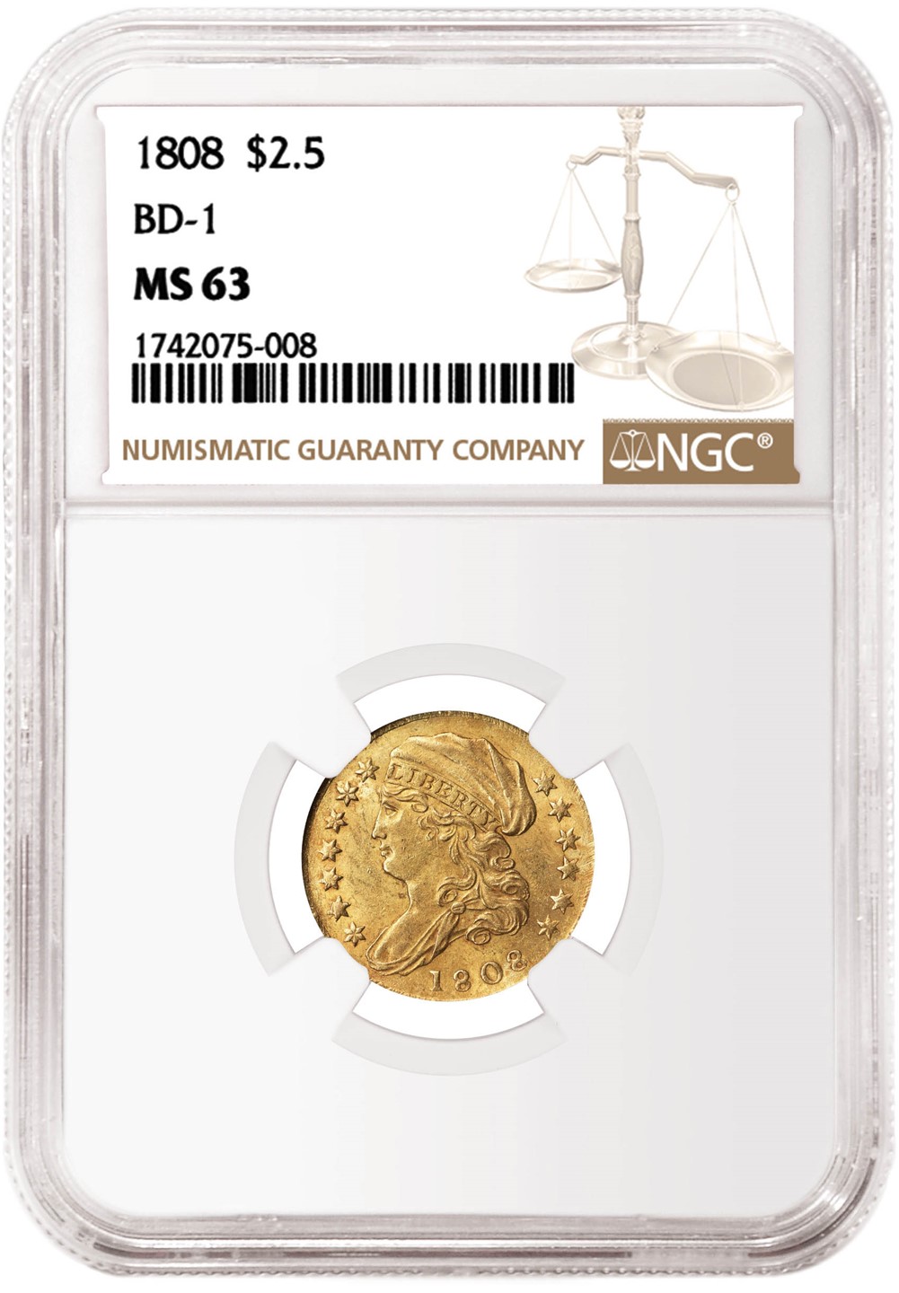 High-grade 1808 Quarter Eagle Certified by NGC Leads Heritage Sale | NGC