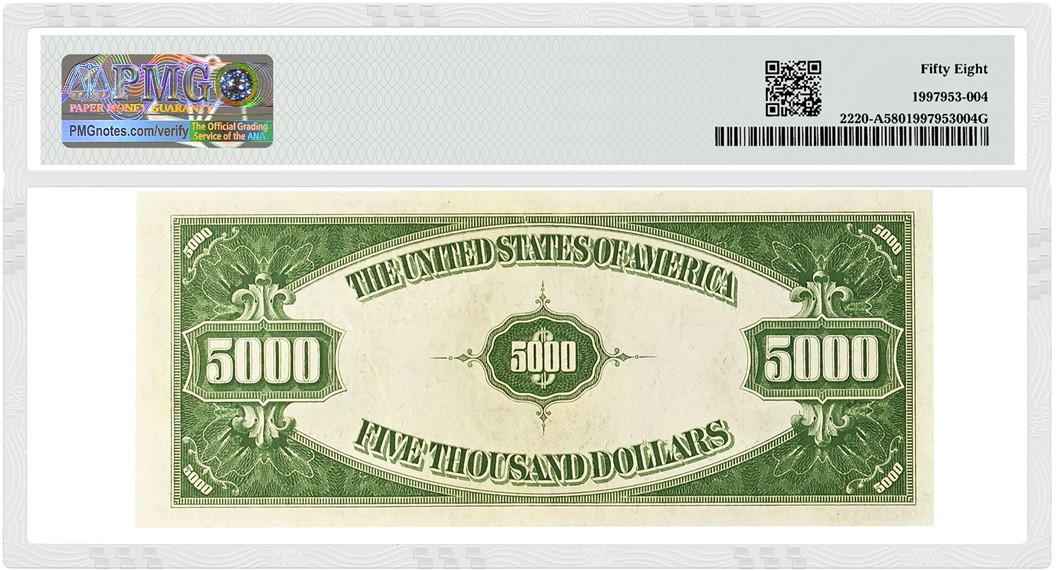 High-denomination Federal Reserve Notes Certified by PMG Highlight ...