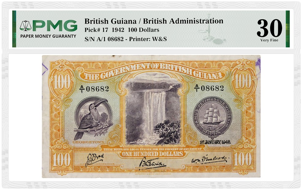 British Guiana Ultra-rarity Leads Hundreds of PMG-graded Notes in Stack ...