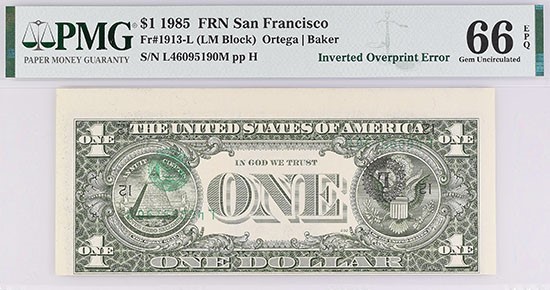 Error Note Chronicles: Inverted Overprint Errors | PMG