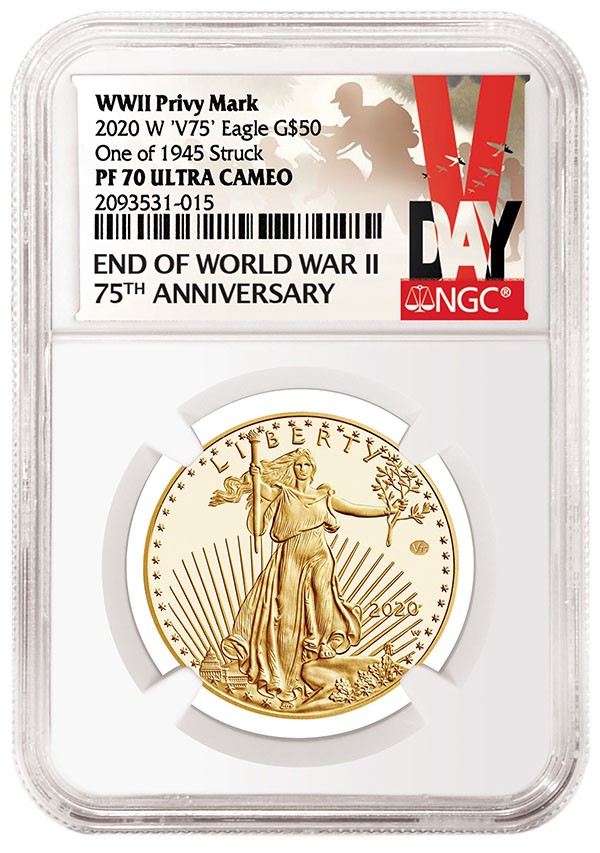 End of WWII 75th Anniversary Gold and Silver Eagles | NGC
