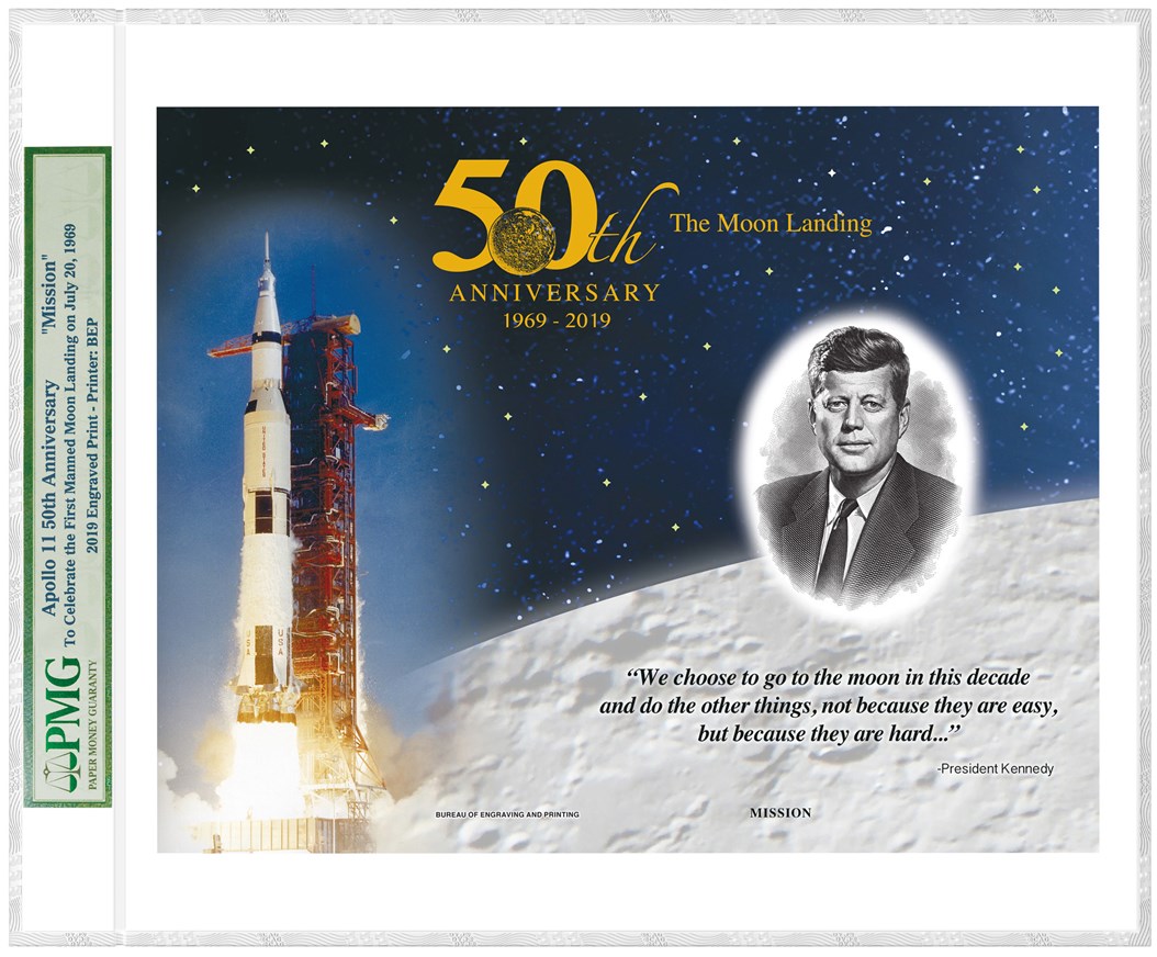 PMG Encapsulating Apollo 11 Prints from BEP | PMG
