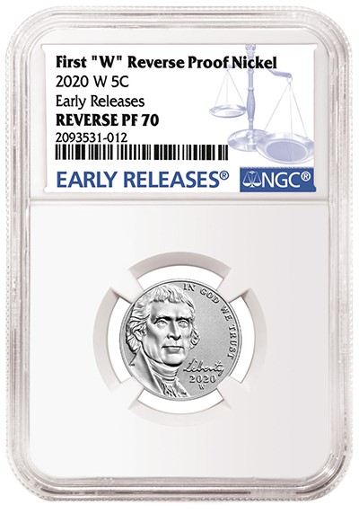 NGC Special Attribution and Labels for 2020-W Reverse Proof Nickel | NGC