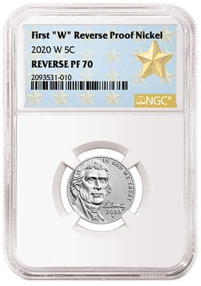 NGC Special Attribution and Labels for 2020-W Reverse Proof Nickel | NGC
