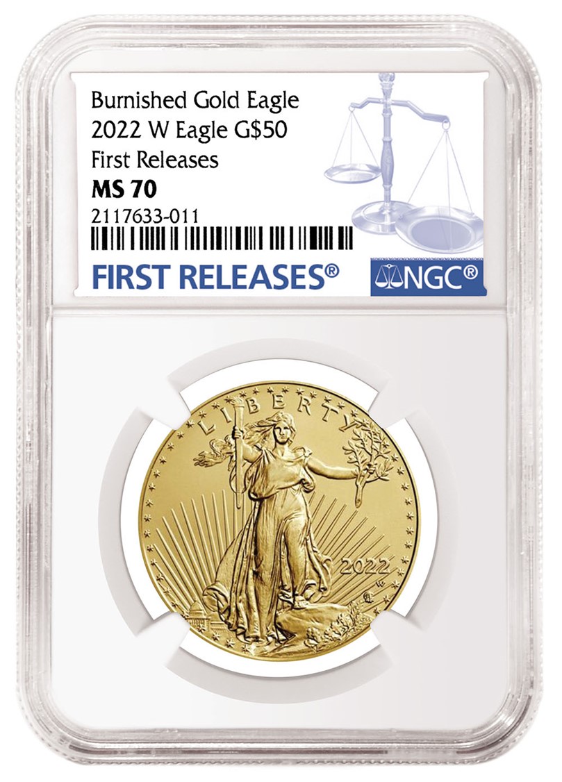 NGC Special Labels and Designations for the 2022-W Burnished Gold ...