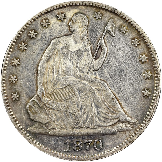 Counterfeit Detection 1870 S Half Dollar NGC