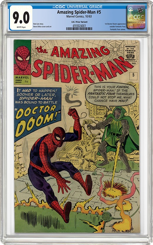 High-grade U.K. Price Variant Comics Certified by CGC Offered in ...