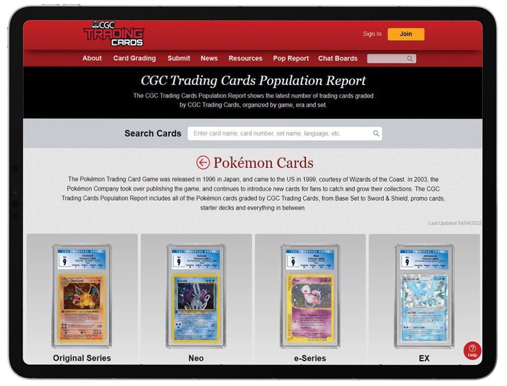 CGC Trading Cards Population Report Now Live! | CGC