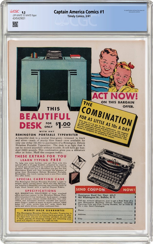 High-grade Action Comics #1 Certified by CGC Soaring Toward Record ...