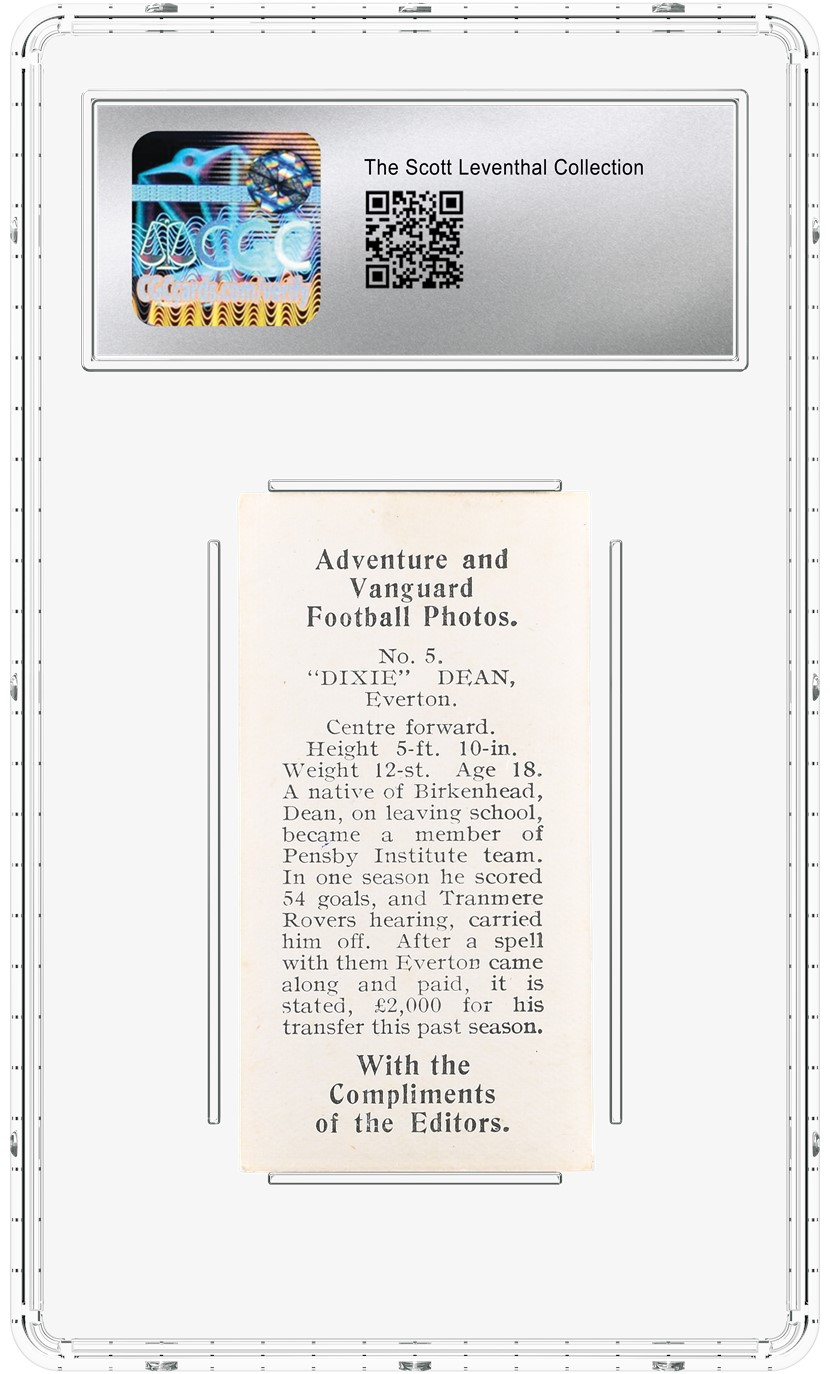 CGC Cards Grades 1925 Dixie Dean Soccer Card | CGC