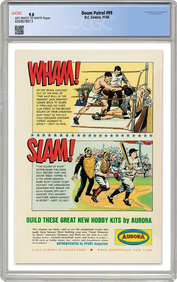 Doom Patrol #99 Graded by CGC Sells for Record Price | CGC