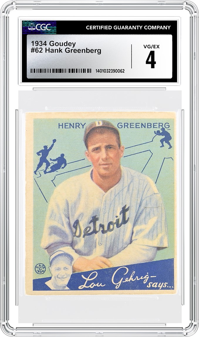 CGC Cards Certifies Large Collection of Vintage 1934 Goudey Baseball ...