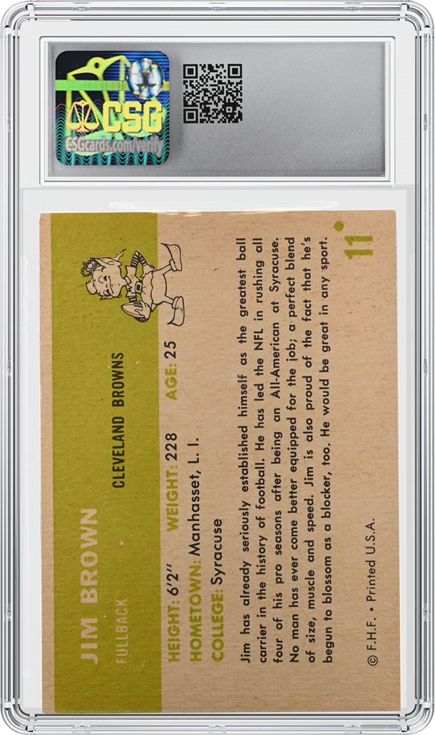 Jim Brown's Astounding Legacy Revisited in Ten Terrific CSG-certified ...