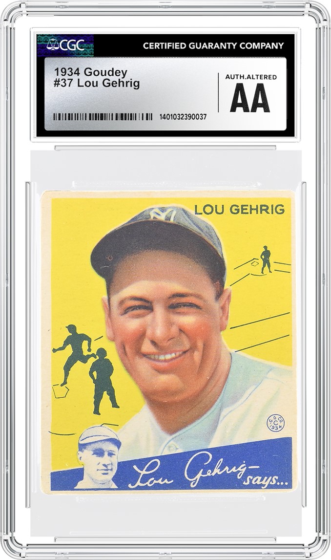 CGC Cards Certifies Large Collection of Vintage 1934 Goudey Baseball ...