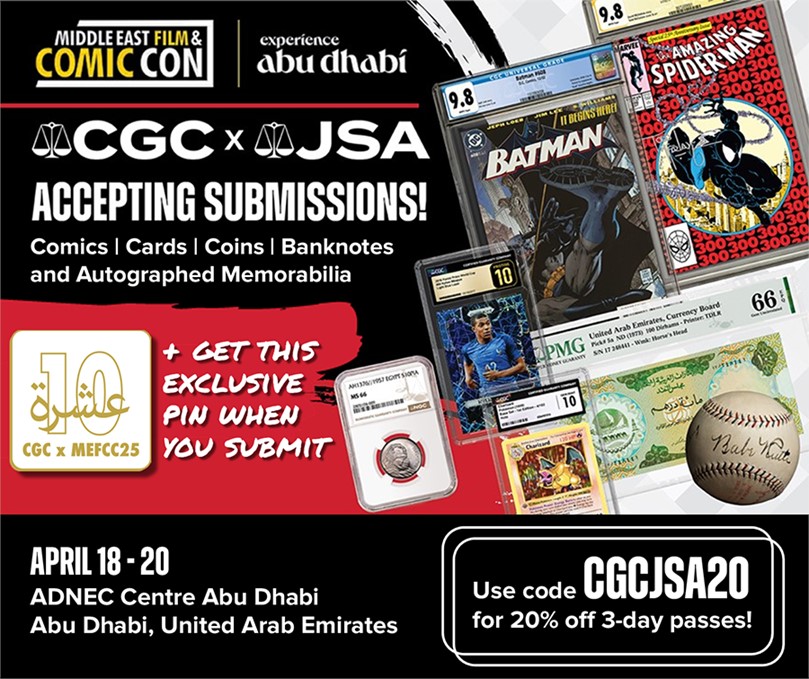 CGC x JSA Making UAE Debut at Middle East Film & Comic Con 2025 ...