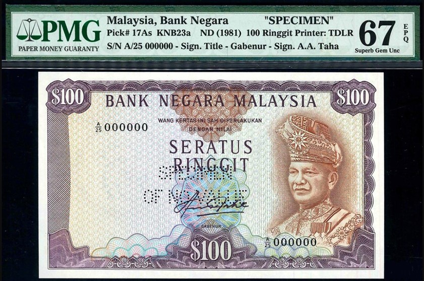 A Group of Two PMG-certified Malaysia Notes Lead July Sale | PMG