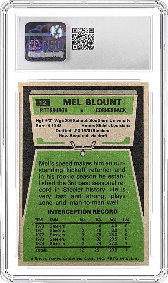 CSG Registry Featured Set: 1975 Topps Football | CGC