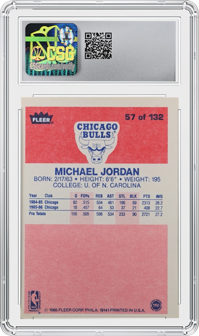 Iconic Michael Jordan Card Certified by CSG Offered in Hake's Sale | CGC