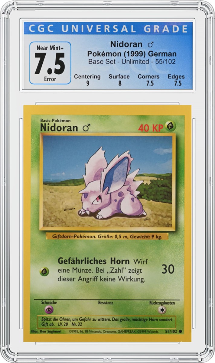 CGC Trading Cards Certifies Nidoran ♂ Pokémon Card with Magic Back | CGC