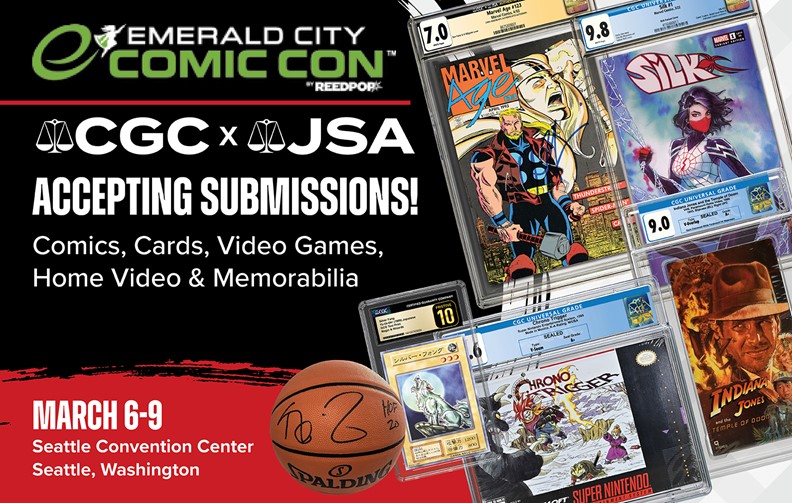 CGC and JSA Accepting Submissions at Emerald City Comic Con | CGC