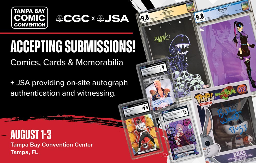 CGC and JSA Accepting Submissions at Tampa Bay Comic Convention | CGC